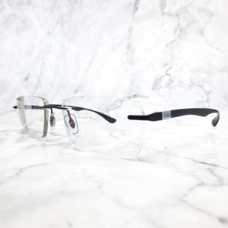 Ray-Ban RB8724 1128 Liteforce Eyeglasses Black Rimless Frames 54-17-140 ...