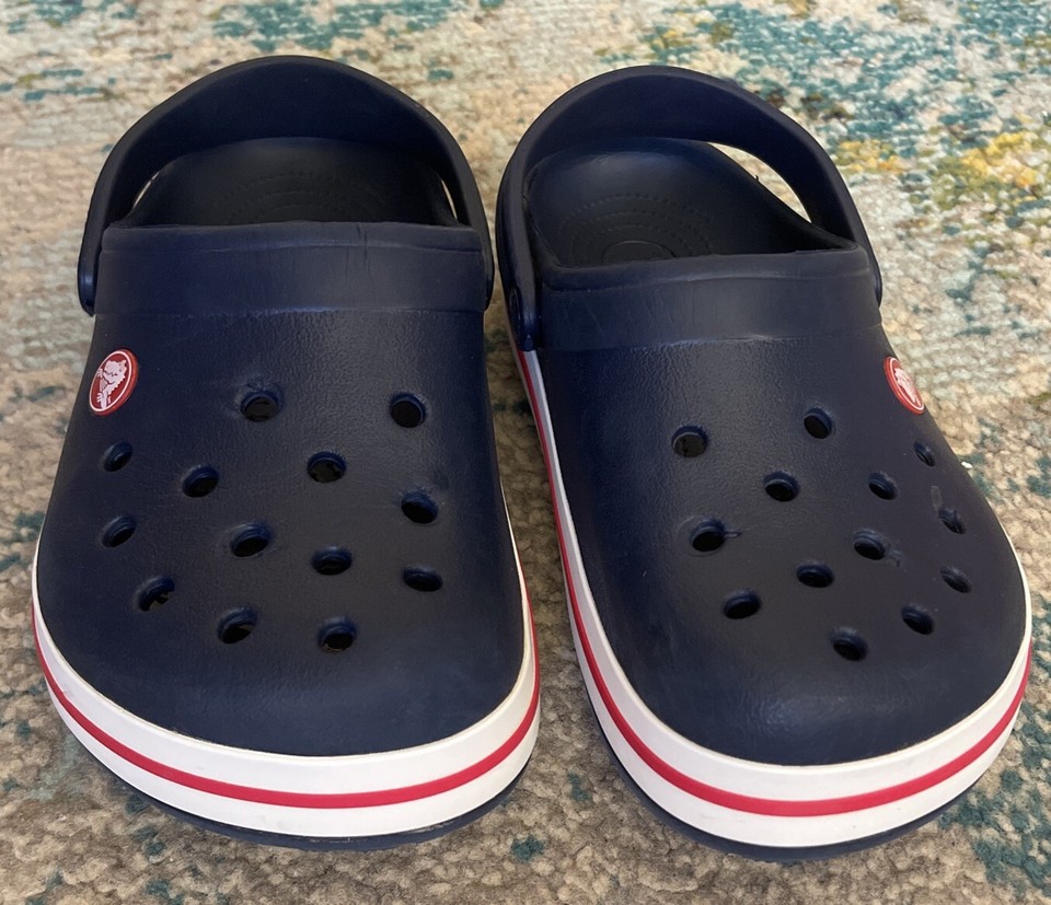 Crocs Kids Crocband Slip On Clogs Sandals Shoes Blue Unisex Girls Boys ...