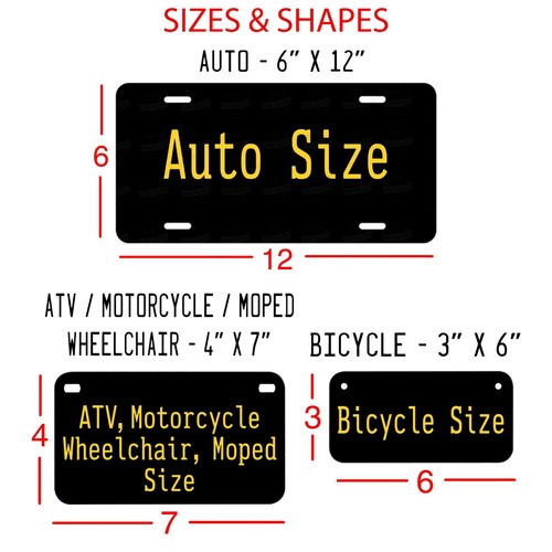 Personalized Custom License Plate Tag for Any State Wall Auto Car ...