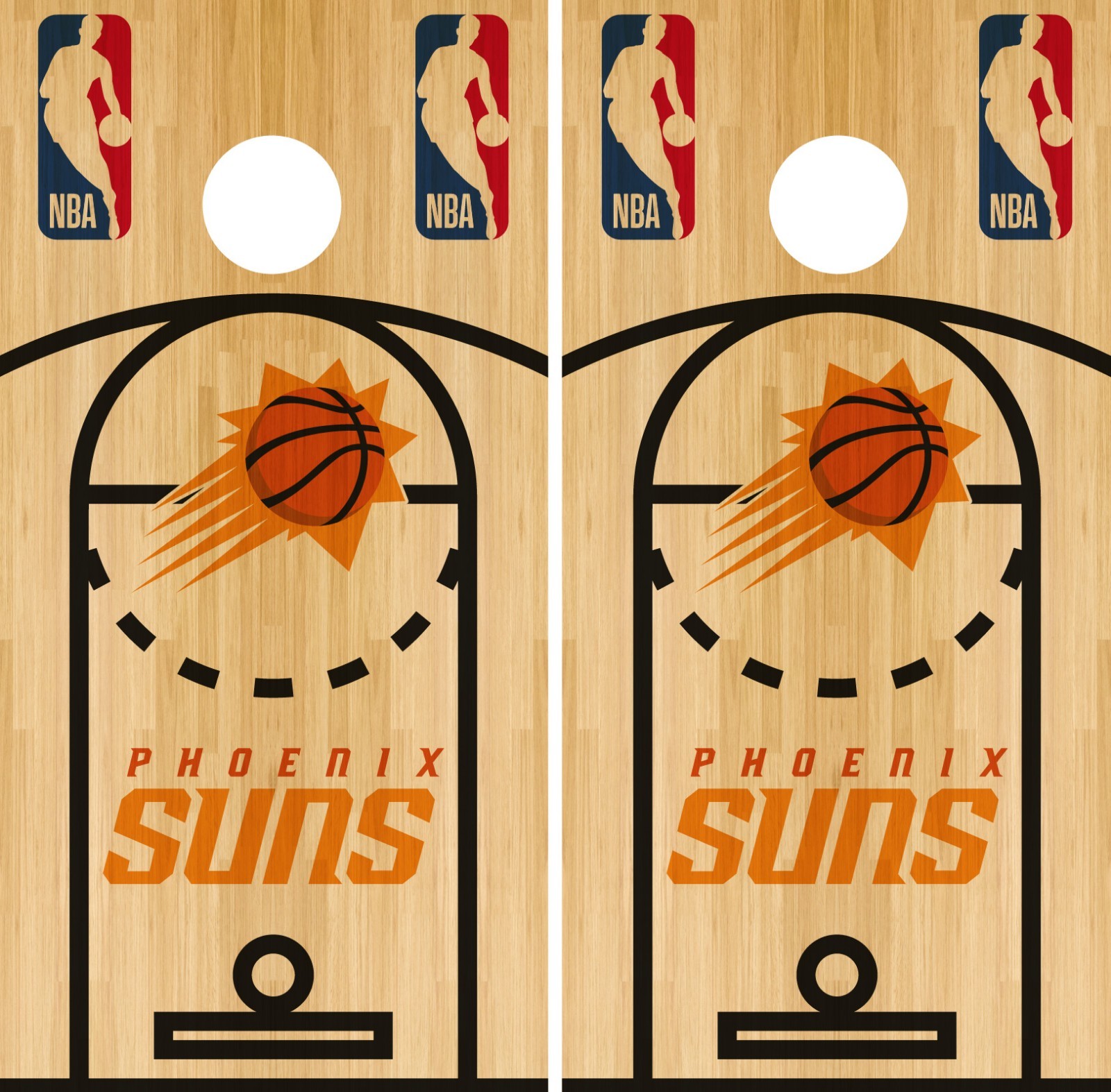 Phoenix Suns Cornhole Wrap NBA Game Board Skin Vinyl Decal Court - gzvt.be