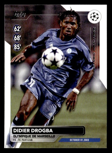 2023-24 Topps UEFA Club Competitions Didier Drogba Historic Hat-Tricks ...
