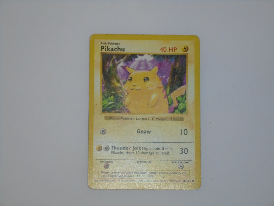 Pikachu 1999 Jungle Set Pokemon Card Shadowless Yellow Cheeks Ultra ...