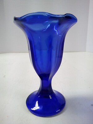 Vintage Colbalt Blue Tulip Glass | eBay