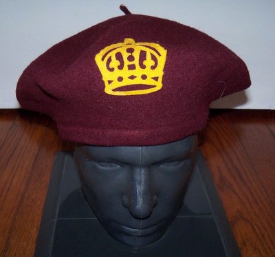 Original WW2/WW1 Era British/Canadian Army Kings Crown Maroon Beret | eBay