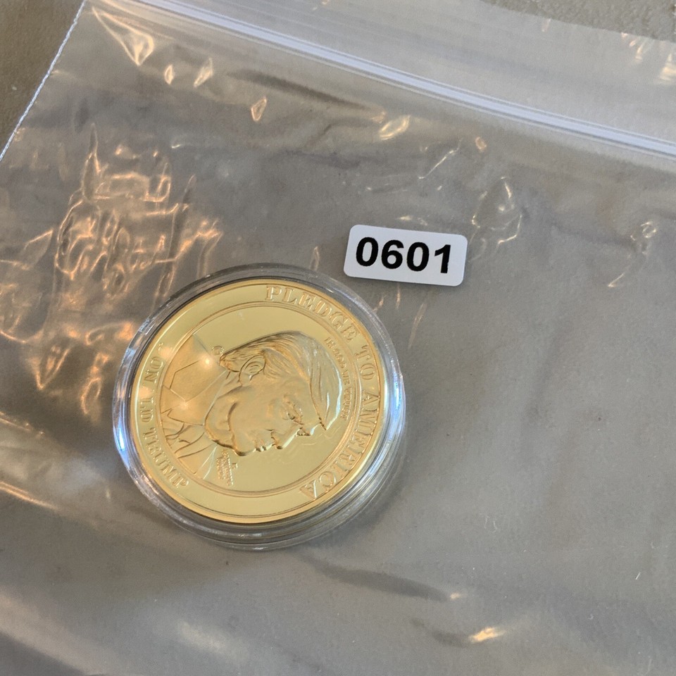 President Donald Trump Commemorative Coin Layered 24k Gold | eBay