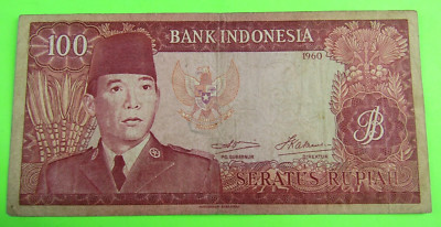 INDONESIA, 100 RUPIAH, P#86, 1960,President Sukarno @ l | eBay