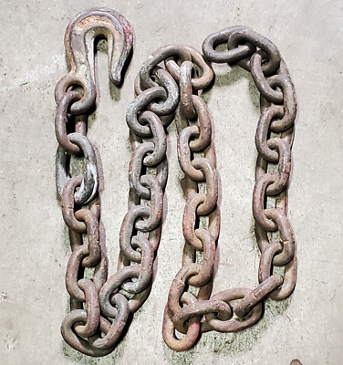 3/8" Rigging Lifting Chain x 53"L (4'5"L) with Midland Eye Grab Hook | eBay