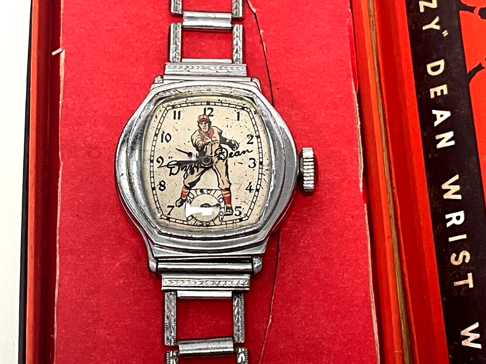 DIZZY DEAN 1930's WRIST WATCH / EVERBRITE WATCH CO. WITH BOX VERY RARE ...