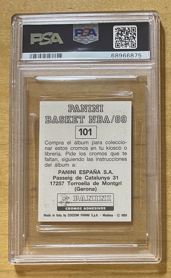 1988 Panini Spanish Sticker Dennis Rodman Rookie #101 PSA 8 NM-MT Very ...