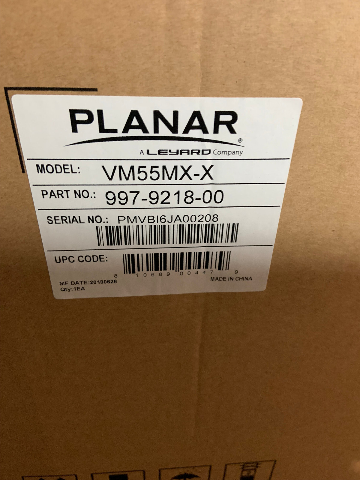 Planar VM55MX-X 55" 1.8mm bezel 1920 x 1080 FHD LCD video wall 997-9218 ...