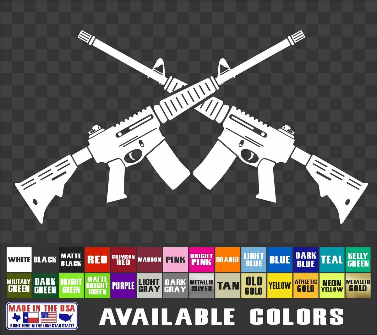 Crossed M16 Silhouette