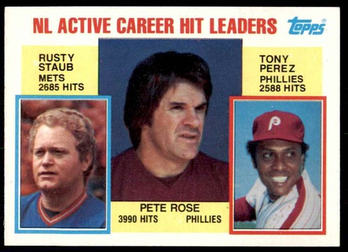 1984 Topps Rusty Staub/Pete Rose/Tony Perez Baseball Cards #702 | eBay