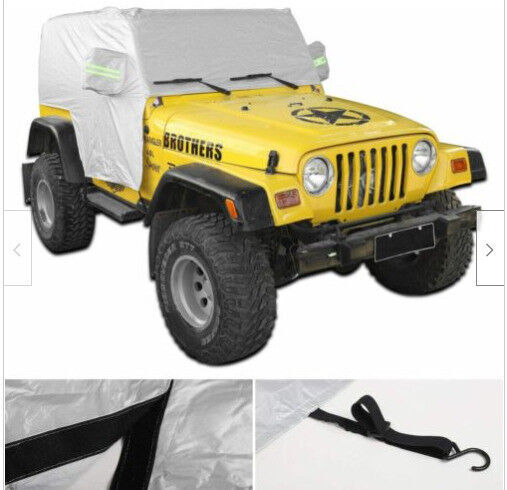 Waterproof Car Half Cover UV Protection for Jeep Wrangler TJ 2 Door ...