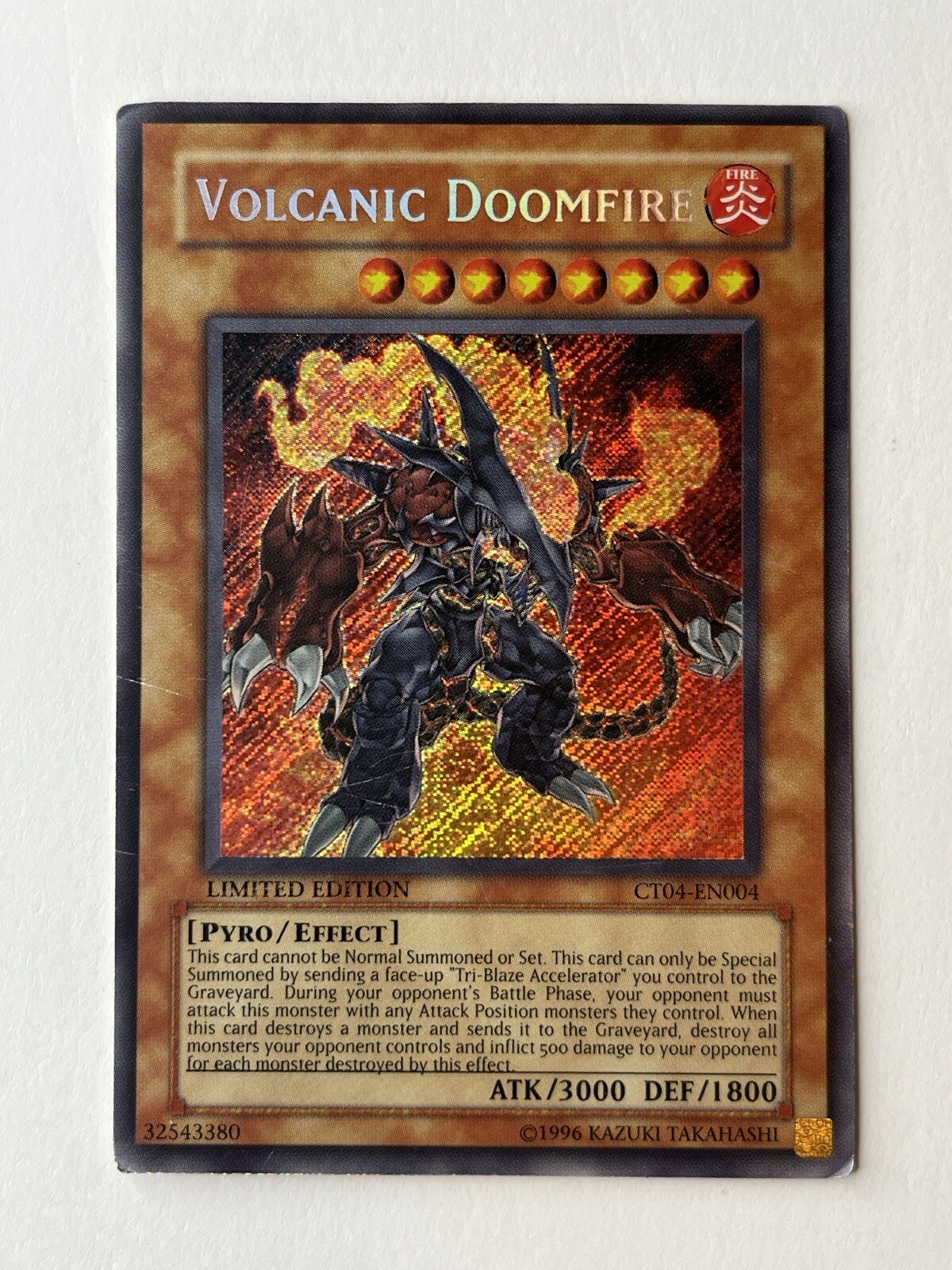 Yu-Gi-Oh! Volcanic Doomfire CT04-EN004, Secret Rare, Limited Edition ...