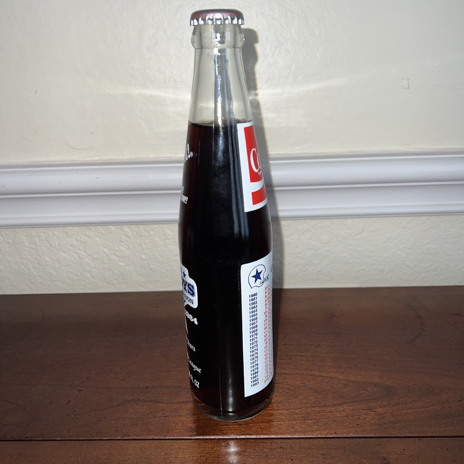 VTG Coca Cola Coke Dallas Cowboys 1960/1984 Silver Season 10oz Unopened ...