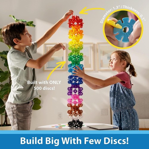 Brain Flakes 500 Piece Interlocking Plastic Disc Set , Building Blocks ...