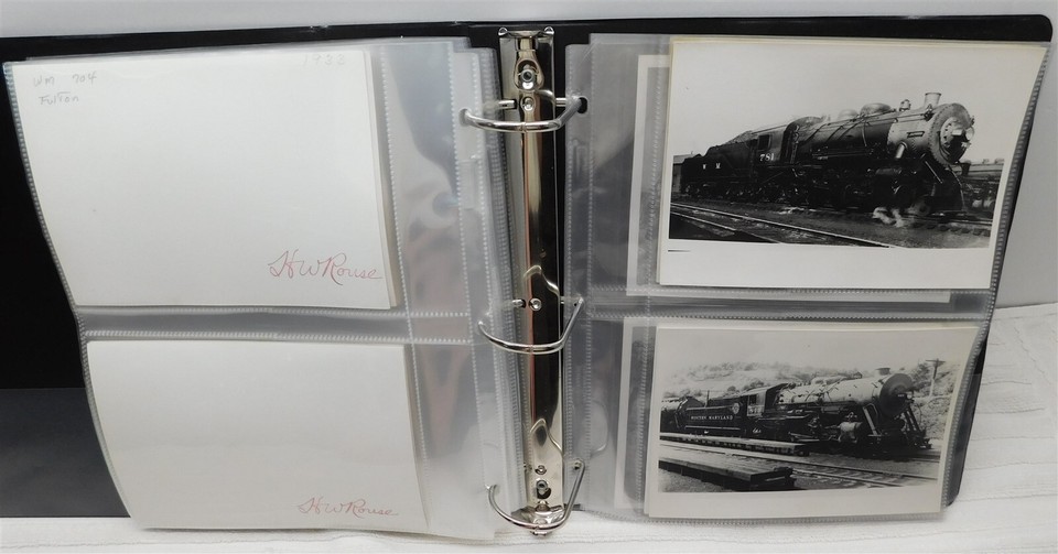 3 Ring Binder with Western Maryland Railroad 36 HW Rouse 5x7" id'ed B&W ...
