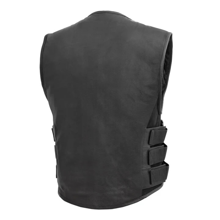 Commando Men's Leather Swat Style Motorcycle Vest Size 5XL FIM645CSL | eBay