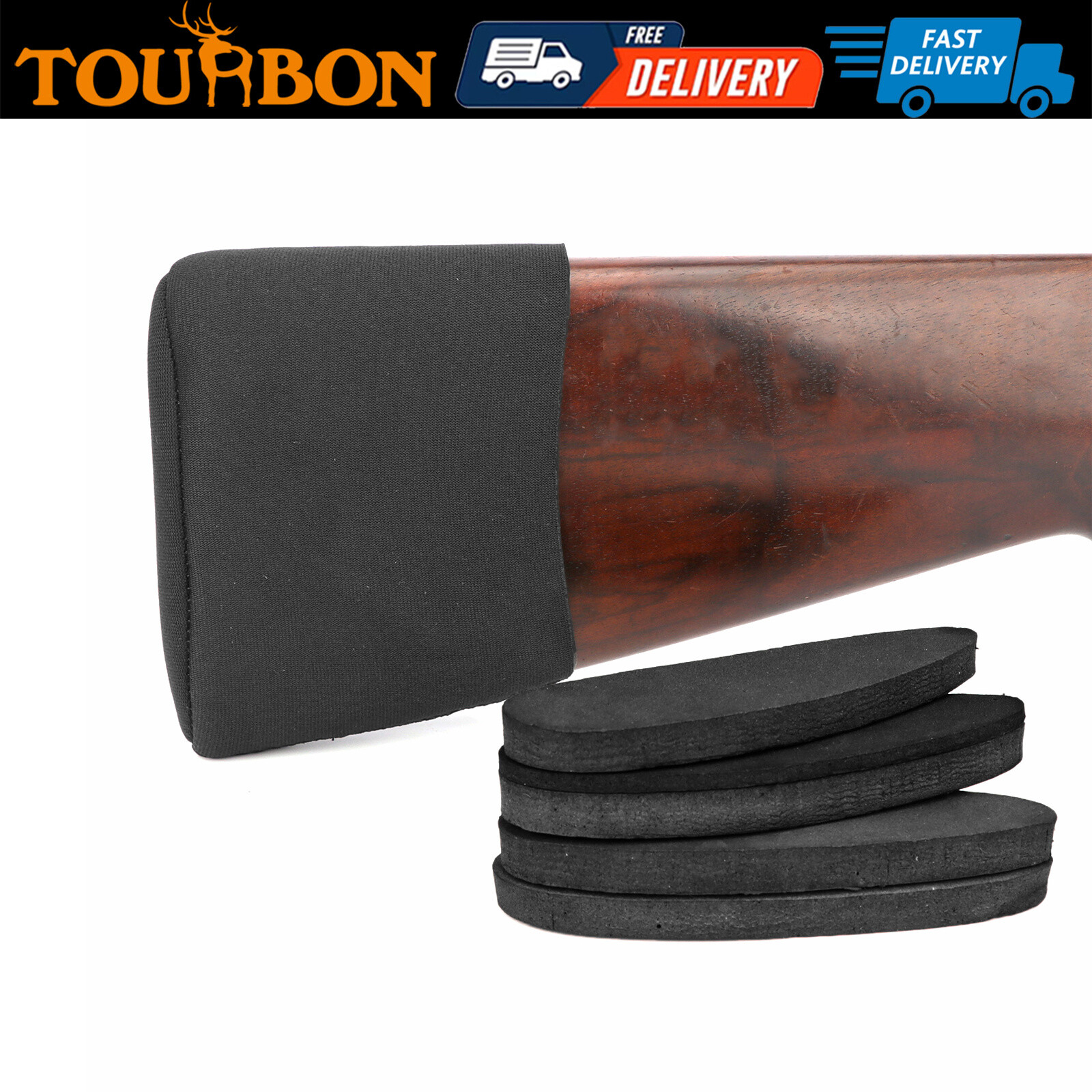 Tourbon Slip on Recoil Pad Shoulder Protect Gun Buttstock Cover ...
