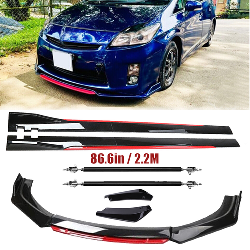 Front Bumper Lip Spoiler Splitter Body Side Skirt For Toyota Prius ...