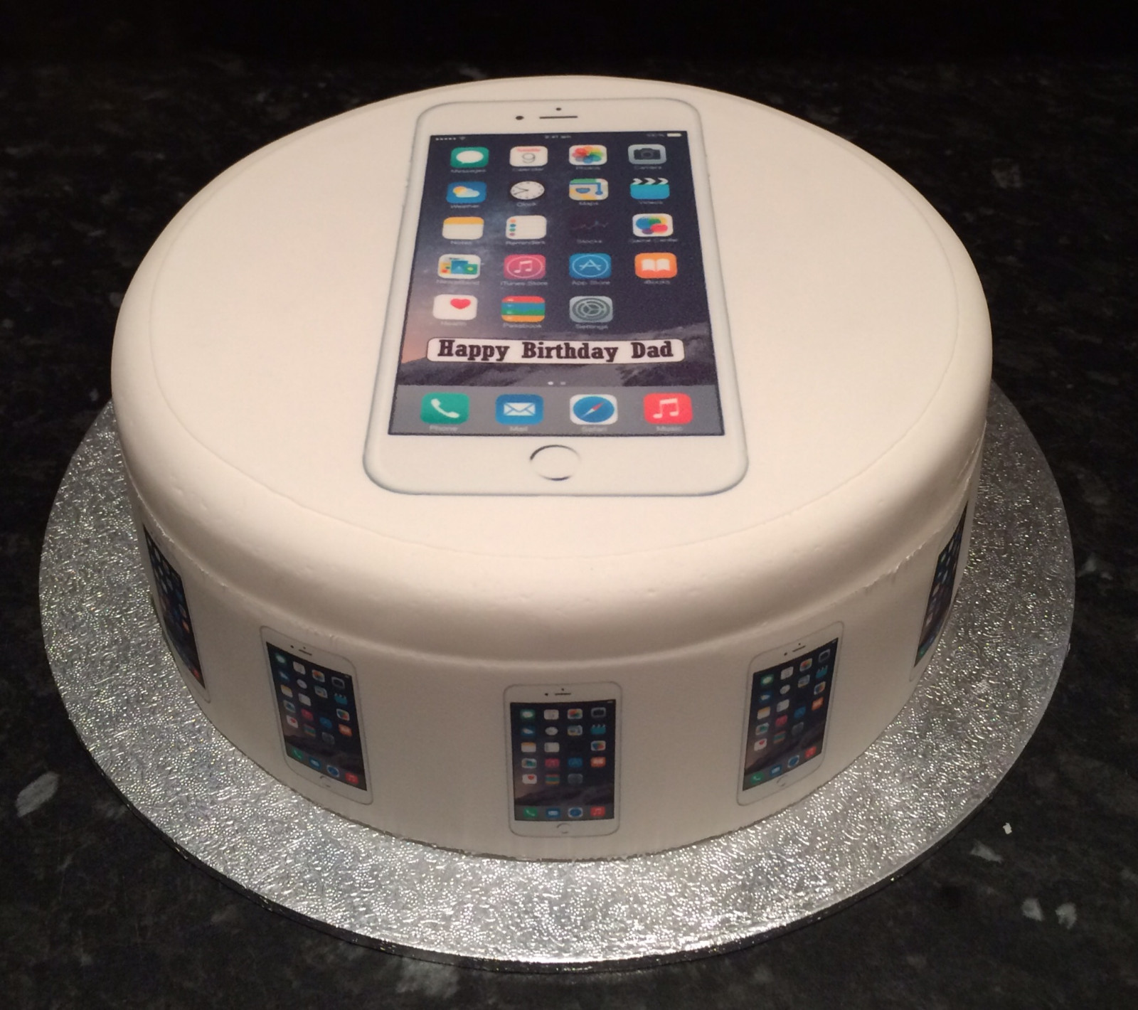 White iPhone pre-cut Edible Icing Cake Topper OR Ribbon | eBay UK