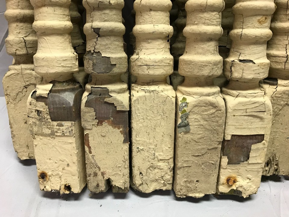 Vintage Lot 35 Turned Shabby Tan 2x22 Exterior Porch Spindles Chic Old ...