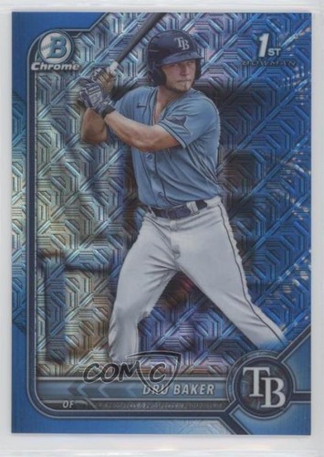 2022 Bowman Chrome Prospects Mega Box Blue Mojo Refractor 62/150 Dru ...