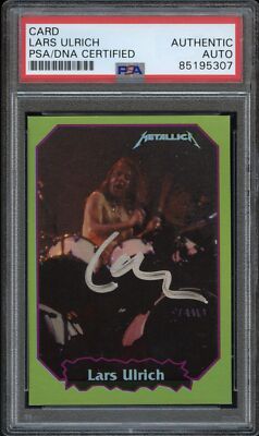 1997 Ultra Figus #53 Lars Ulrich Signed Autographed Metallica PSA/DNA ...