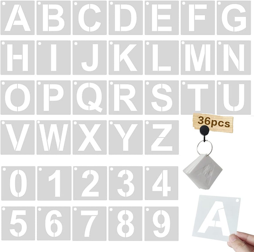 1 Inch Letter Stencils Kit, Alphabet Art Craft Stencils, Reusable ...