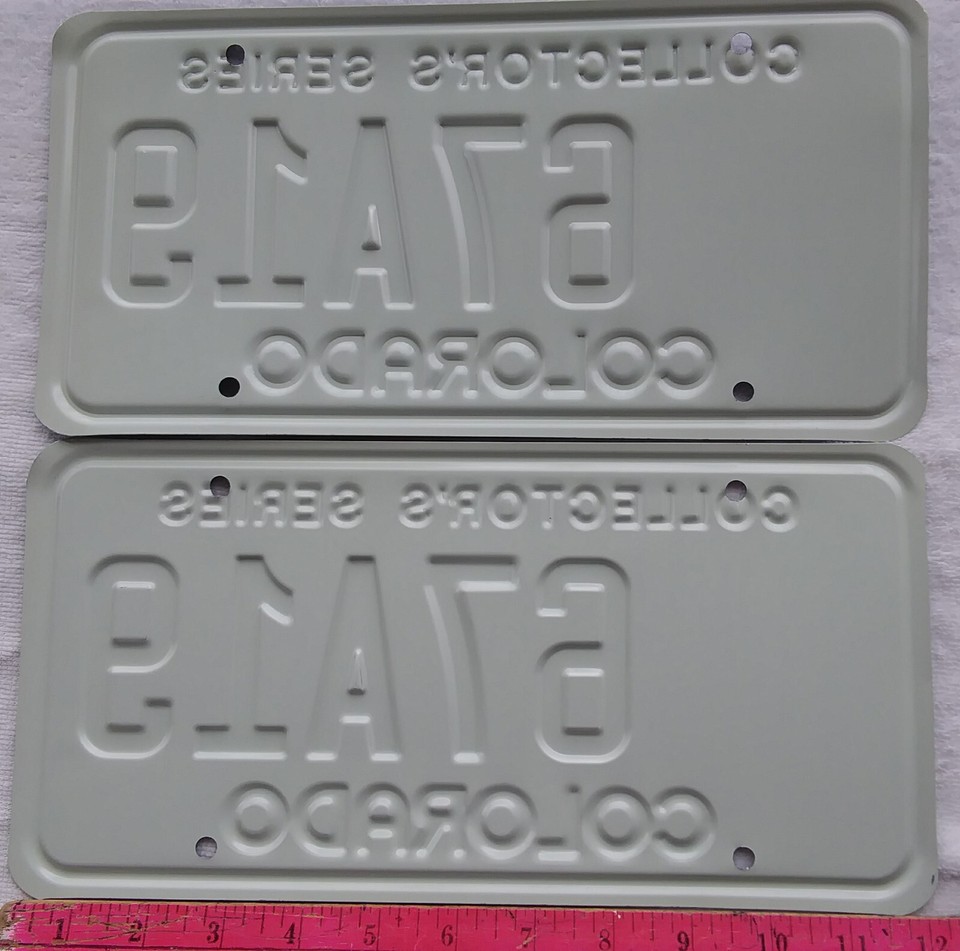SET OF 1996 COLLECTOR'S SERIES COLORADO LICENSE PLATES GOOD CONDITION ...