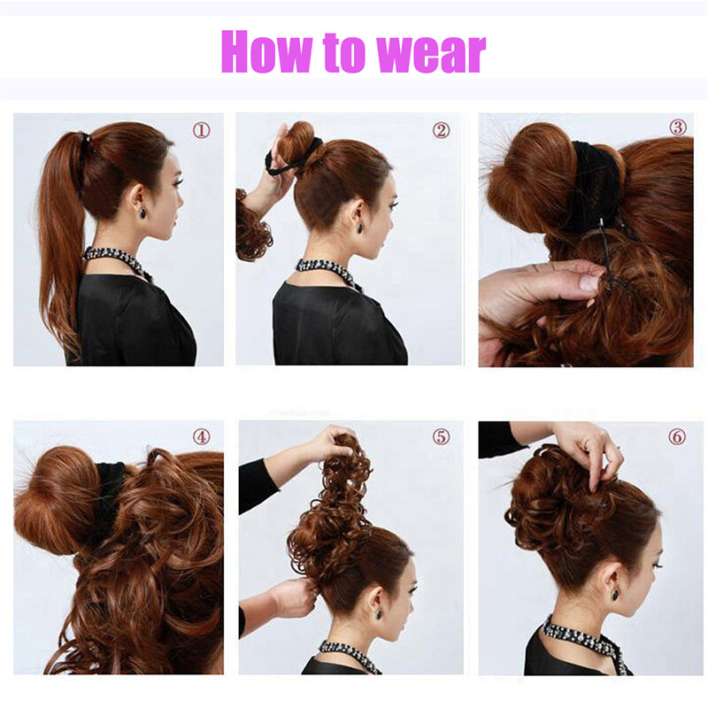Wrap Around Bendable Hair Piece Updo Twirl Messy Bun Natural Hair ...
