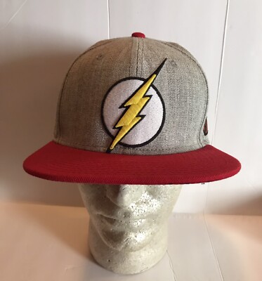 DC Comics The Flash hat adjustable hook and loop Red grey. | eBay