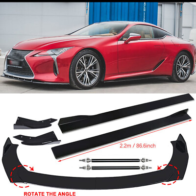 Front Bumper LipS Chin Spoiler Splitter Body Kit+Side+Skirt For Lexus ...