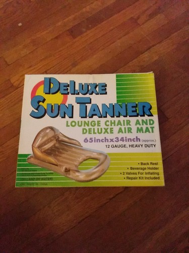 Vintage Deluxe Suntanner Inflatable Lounge Chair Pool Float Heavy Duty ...