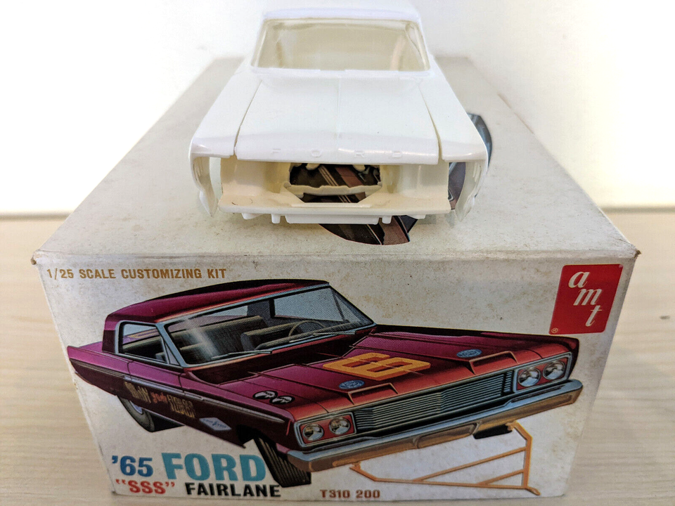 SUPER RARE! VINTAGE AMT 1965 FORD "SSS" FAIRLANE Model Kit T310 ...