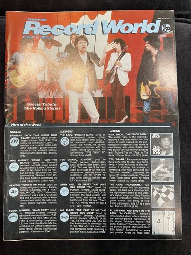 Record World The Rolling Stones Special Tribute Magazine August 1980 | eBay