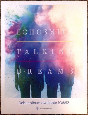 ECHOSMITH Talking Dreams Ltd Ed RARE Mini Poster +BONUS Indie Rock Pop ...