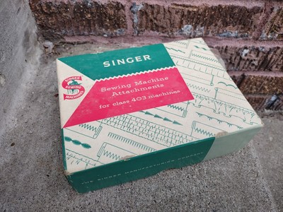 Original Singer 403 Slant-O-Matic Sewing Machine Attachments Top Hat ...