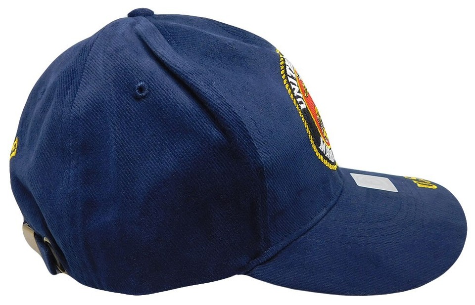 NEW U.S MILITARY MARINE CORPS EMBROIDERED BLUE HAT CAP OFFICIAL ...