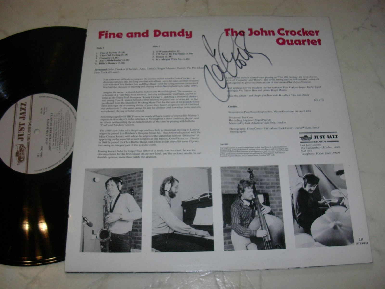 THE JOHN CROCKER QUARTET feat.PETE YORK with AUTOGRAPH | eBay.de