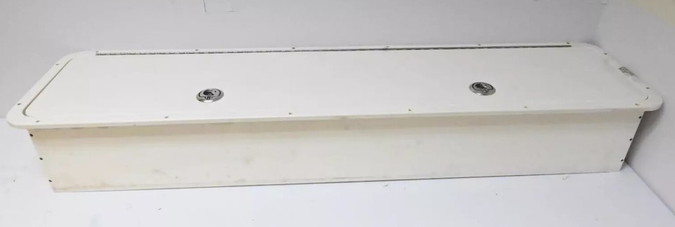 Marine Boat Gunwale Storage Box Rods/Weapons Grey 56"x13.5x8" Built In ...