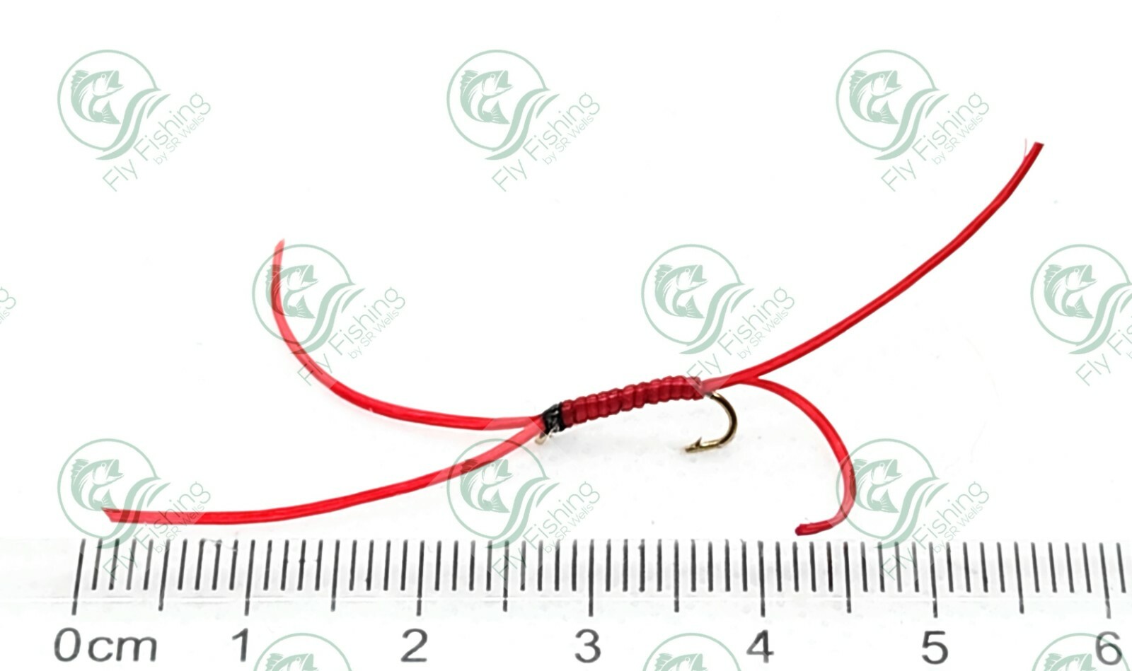 3 RED APPS BLOODWORM Flies Flexi Floss Buzzers Trout FLY Fishing Size ...