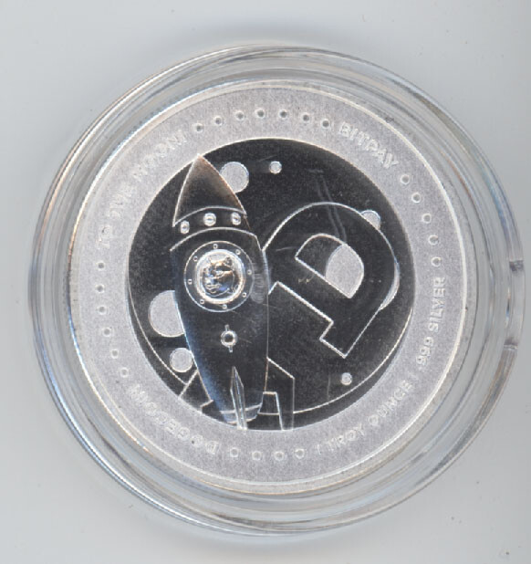 Dogecoin Doge Coin 1 OZ .999 Silver Round Coin With Protector "To The ...