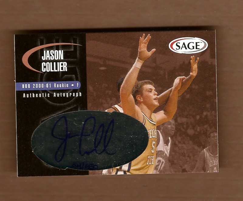 Jason Collier 2000 Sage Auto #A8 Rockets Signed #/650 | eBay