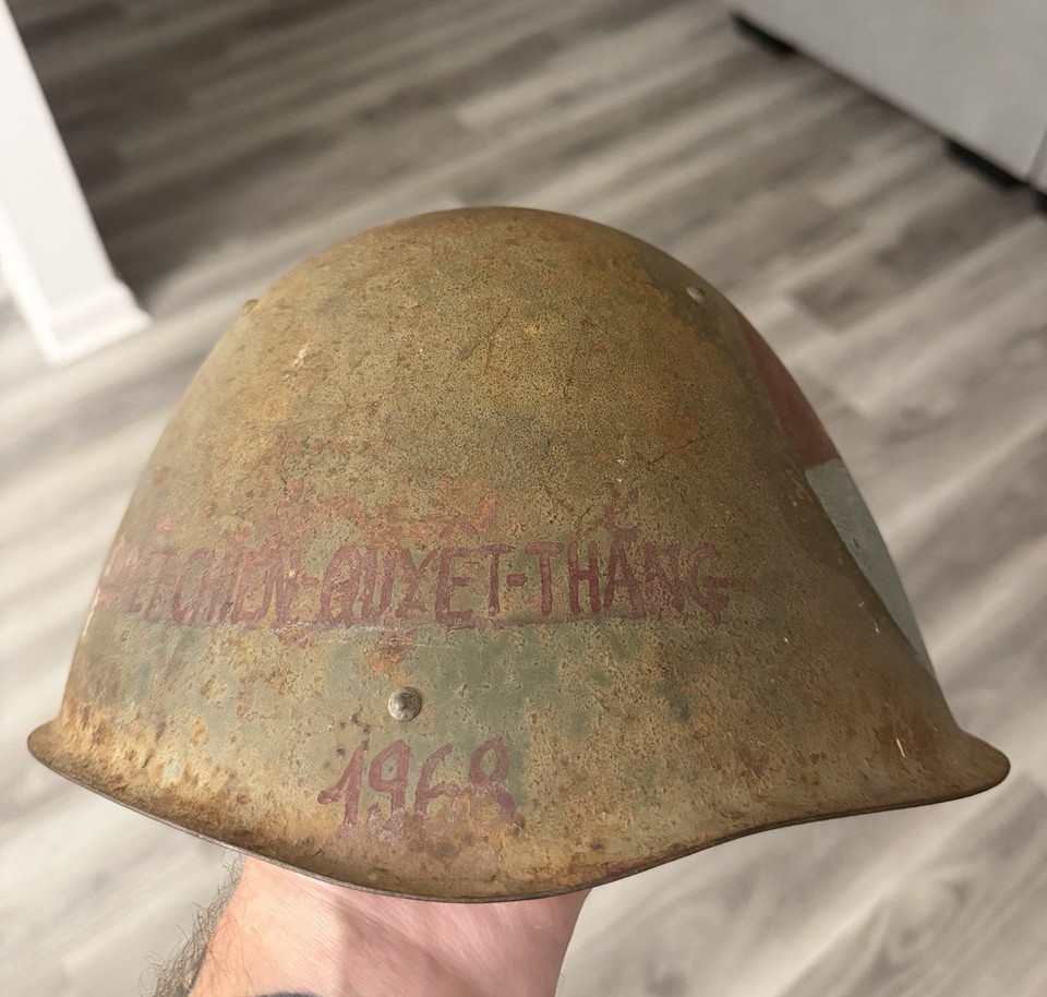 Viet Cong Steel Helmet WWII Russian NVA Viet Cong VC Vietnam War Bring ...