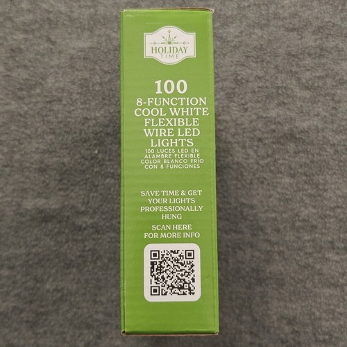 Holiday Time 8 Function Cool White Flexible Wire LED Christmas Tree ...