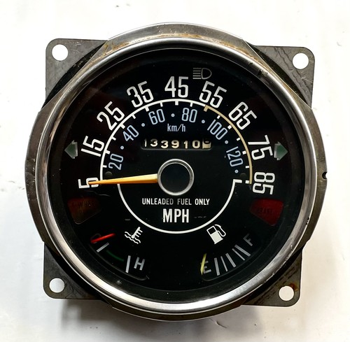 Jeep CJ Speedometer Odometer CJ5 CJ7 CJ8 Fuel Temperature Gauge 85 mph ...