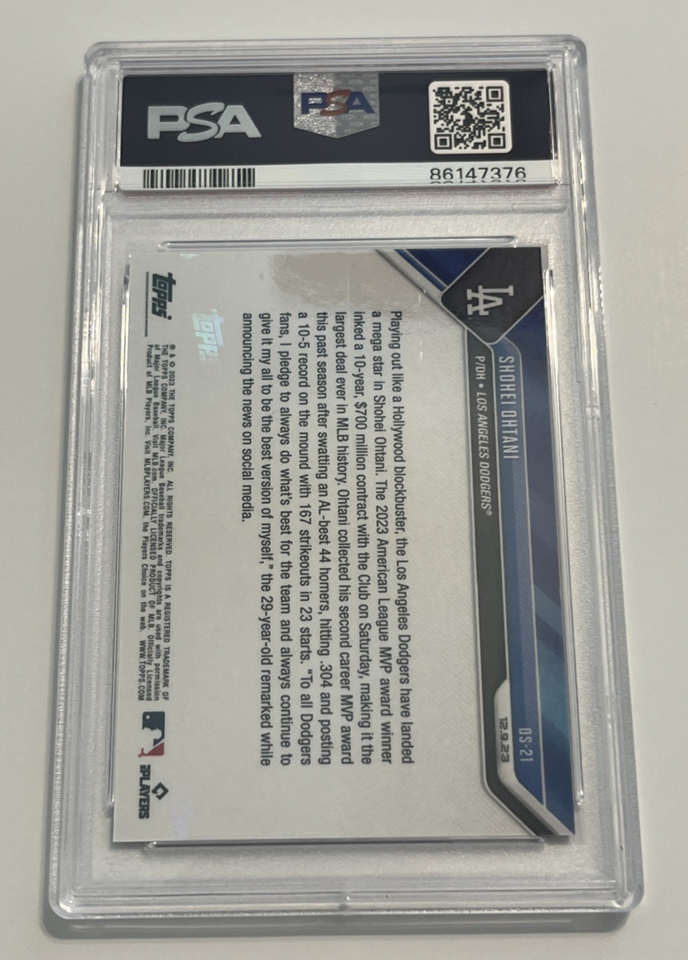 2023 Topps Now PSA 10 Shohei Ohtani "Signed 10 Years" Los Angeles Dodgers OS21 | eBay