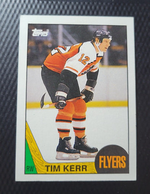 1987-88 Topps TIM KERR Philadelphia Flyers Hockey NHL Career Stats Card ...
