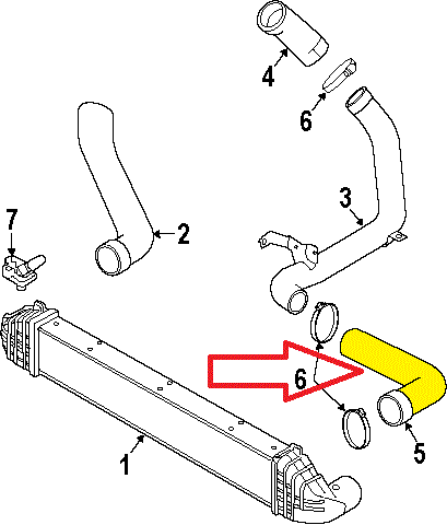 BRAND NEW FOR VOLVO C30 C70 S40 V50 T5 PETROL INTERCOOLER PIPE TURBO ...